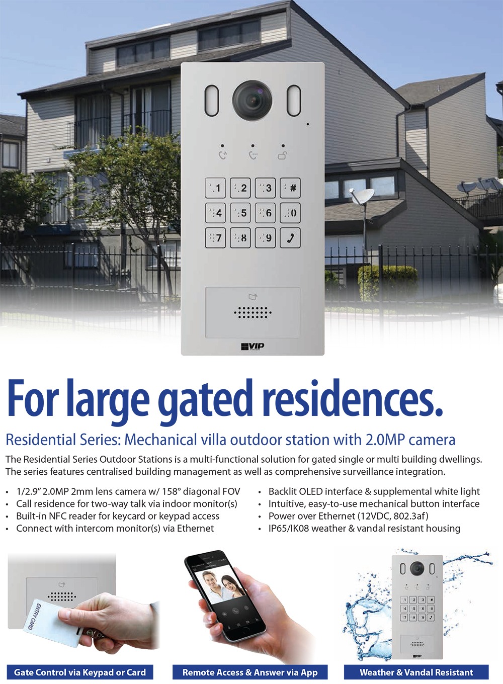 VIP Vision Residential Series IP Outdoor Station - INTIPRDSD - Infotech ...