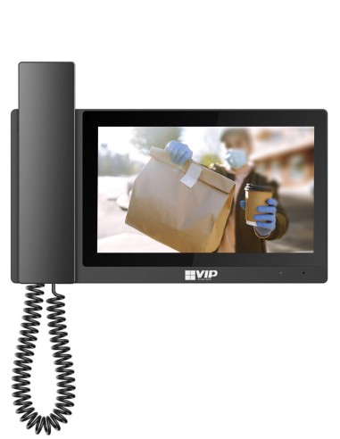 VIP Vision Residential IP Intercom Monitor with Handset (Black ...